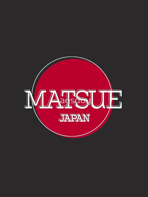 "Matsue Outline - Japan Red Circle Flag" by agsduy | Redbubble