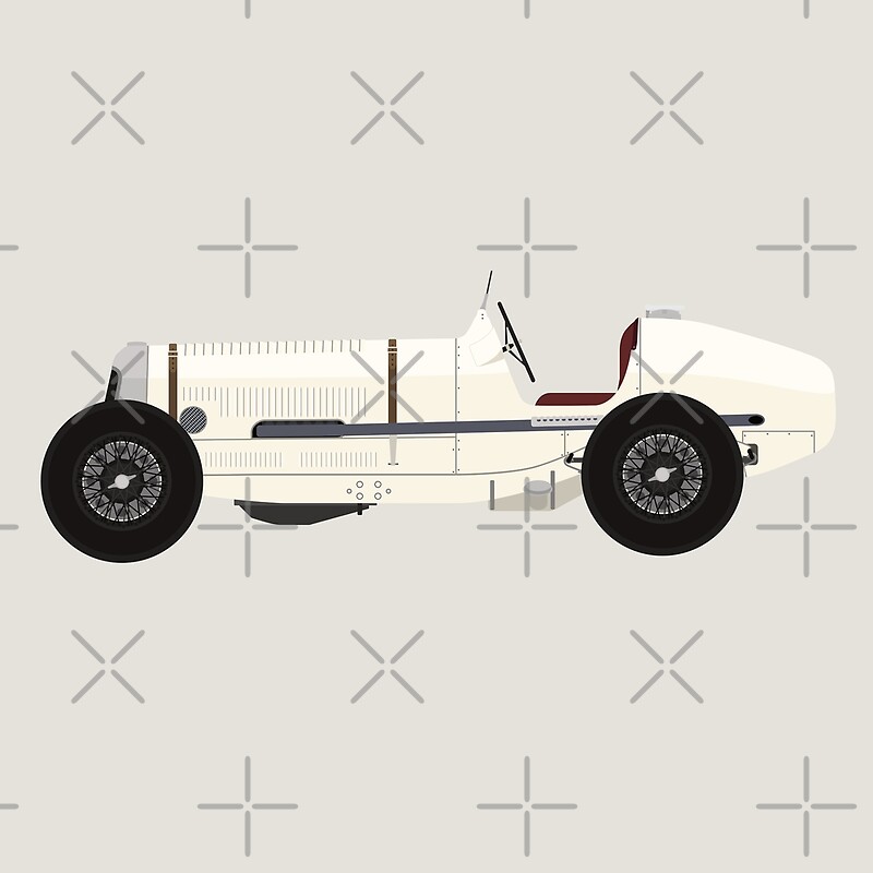 "ERA-B R7B (Cream) Racing Car" by JHMimaging | Redbubble