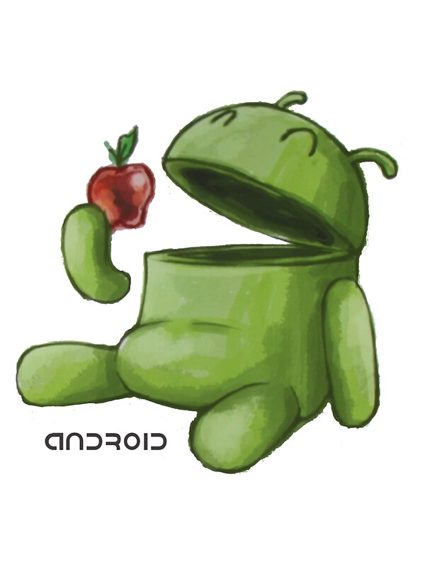 Android Eating Apple