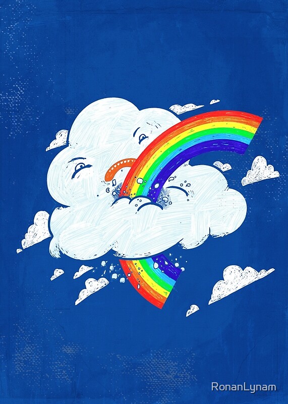 "Cloud Hates Rainbow" by RonanLynam | Redbubble