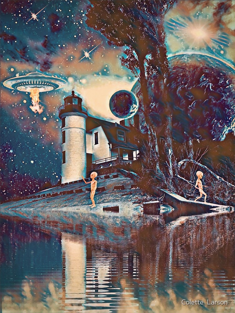 "Alien Invasion at Point Betsie Lighthouse" by Colette Larson | Redbubble