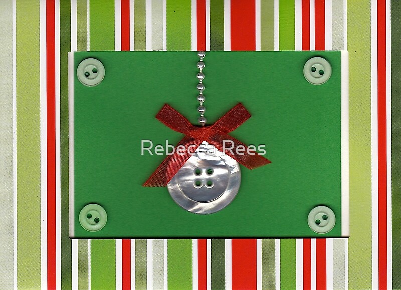 "Button Christmas Card Tree Ornament" by Rebecca Rees | Redbubble