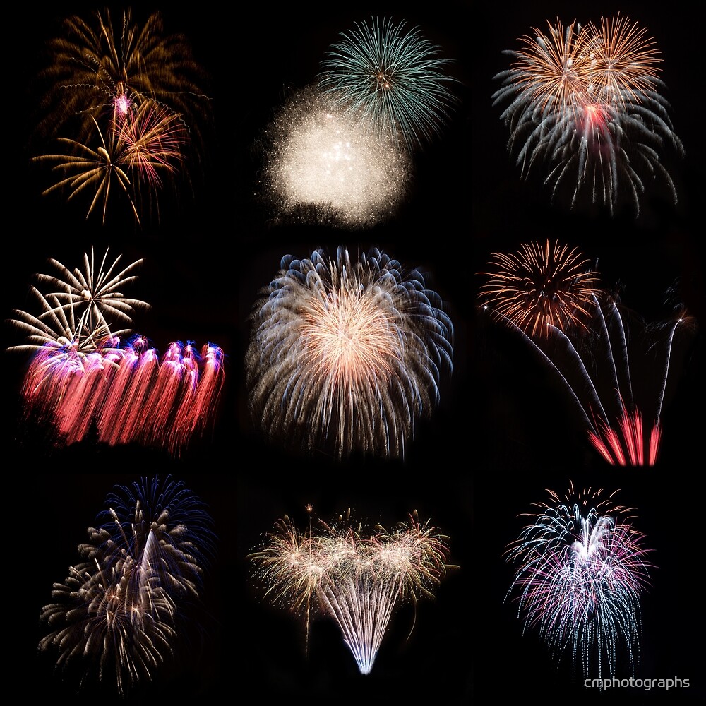 "A panel of Fireworks" by Colin Majury | Redbubble