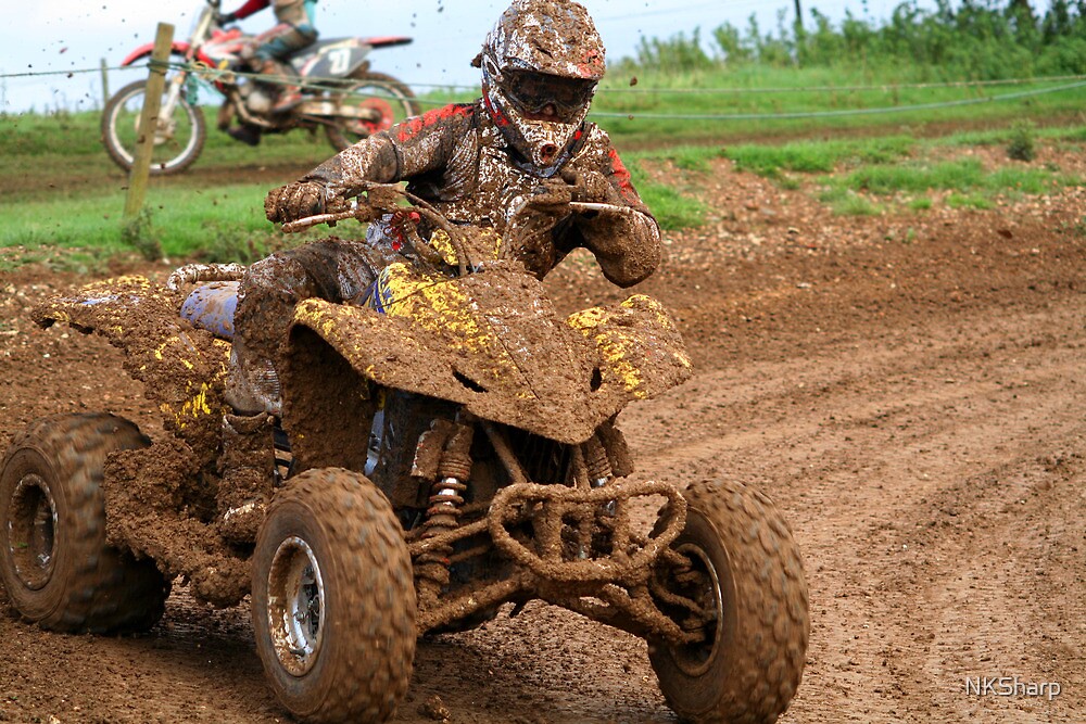 "Quad bike on dirt track" by NKSharp | Redbubble