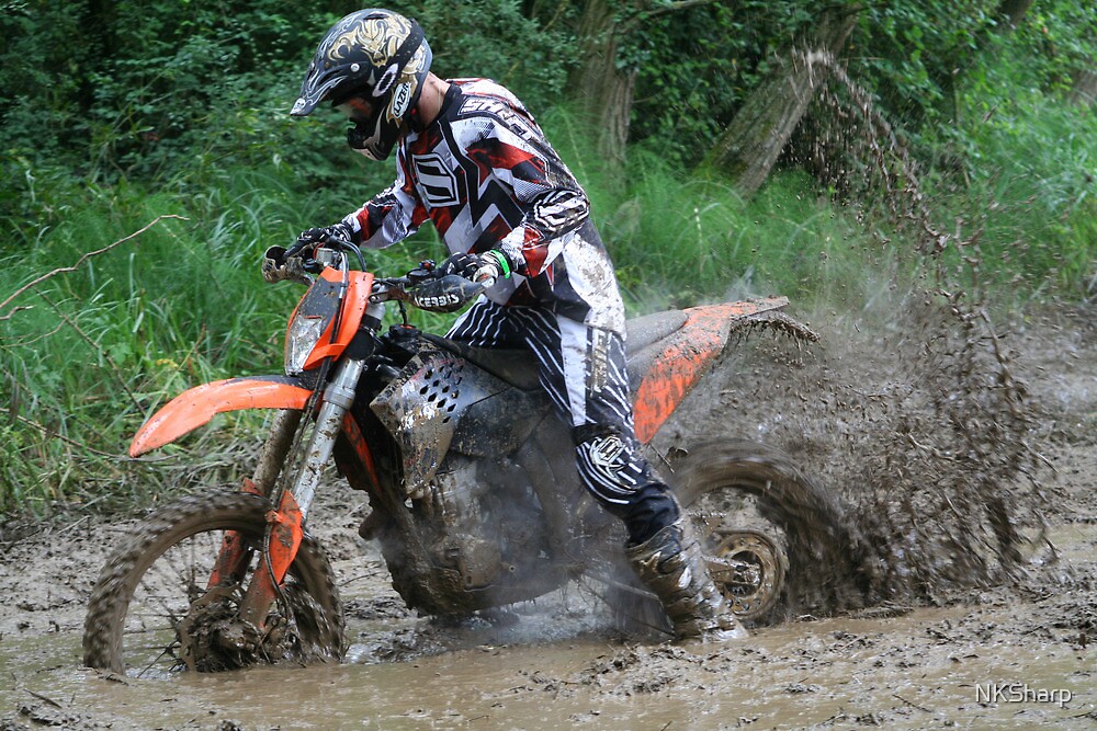 "Motorbike stuck in mud" by NKSharp | Redbubble