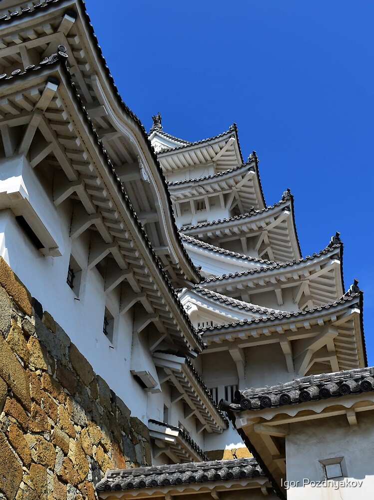 "Himeji Castle Roofs, Japan" by Igor Pozdnyakov | Redbubble