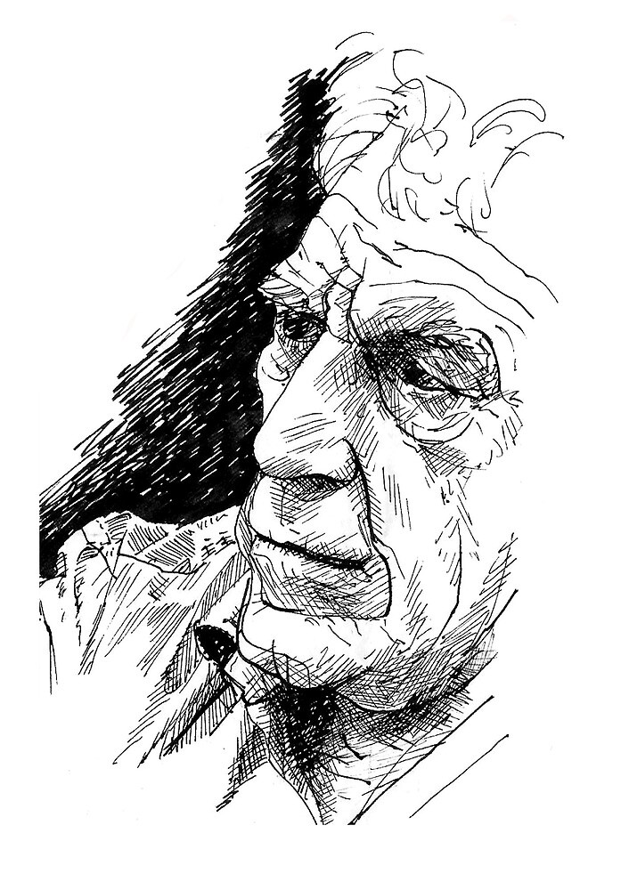 "Sketch of John Berger" by burramys | Redbubble