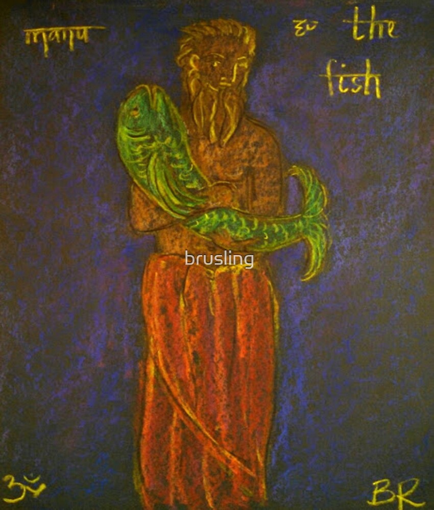 "Manu and the Fish II" by brusling | Redbubble