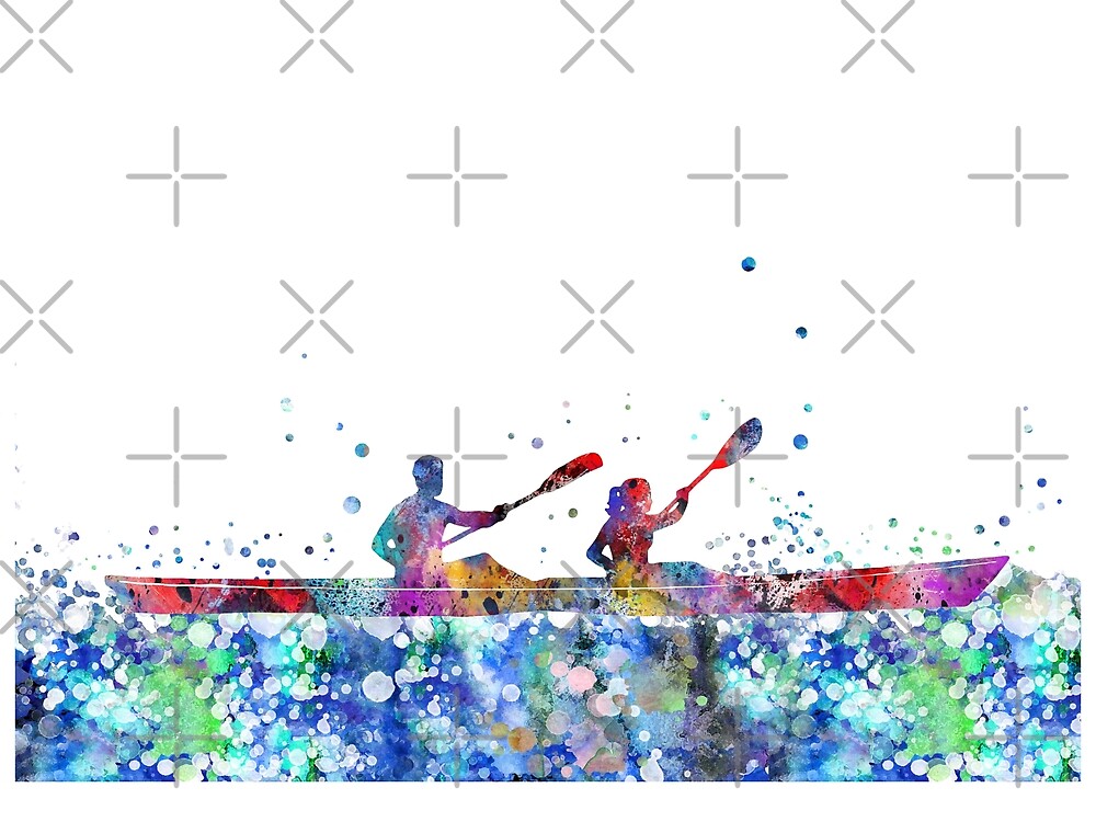 "Rowing couple" by Rosaliartbook | Redbubble