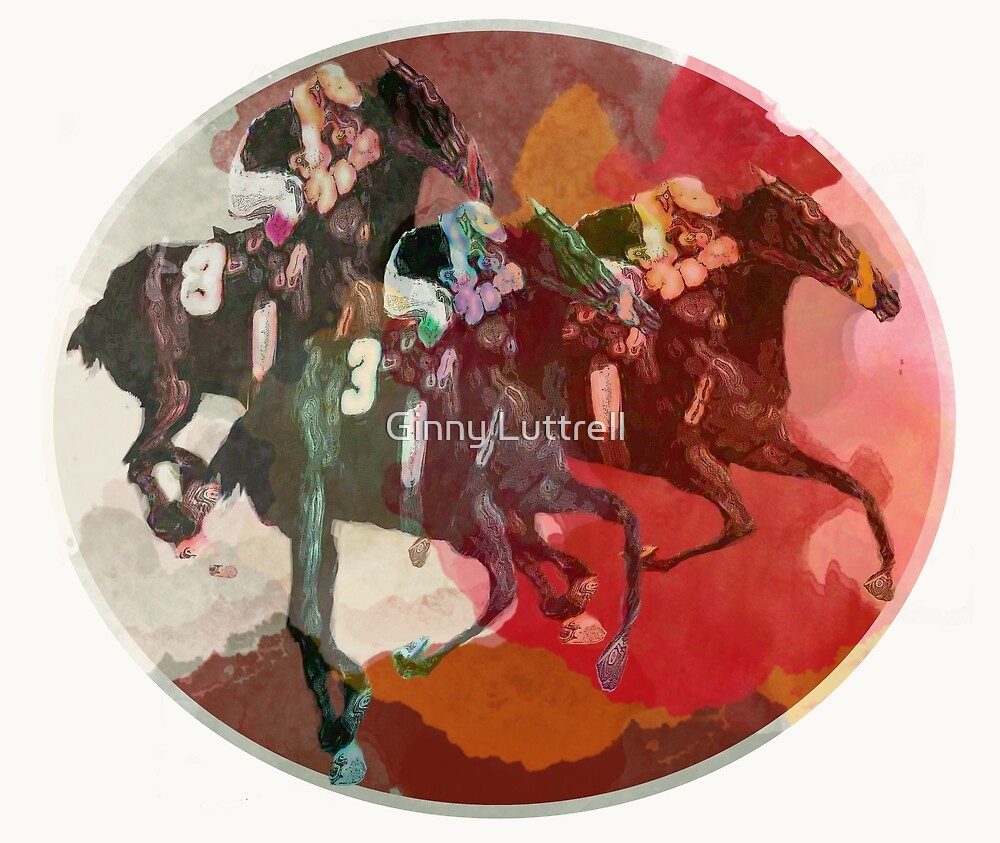 "Off to the Races - Horse Racing Design" by Ginny Luttrell | Redbubble