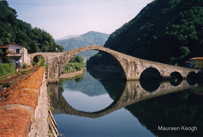 "Lucca - Devil's Bridge reflected" by Maureen Keogh | Redbubble