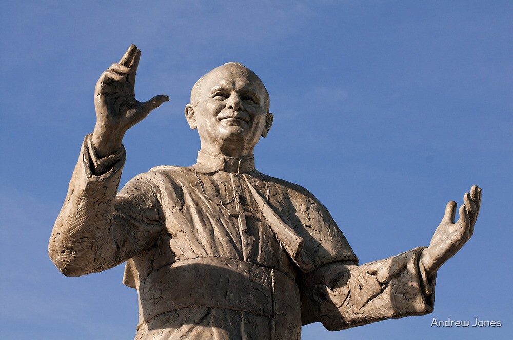 "Statue of Pope John Paul II, Basilica of Notre-Dame de Fourvière, Lyon ...