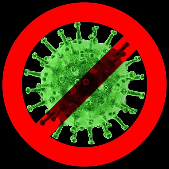 "Virus free zone sign - green and nasty" Poster by NerdySherds | Redbubble