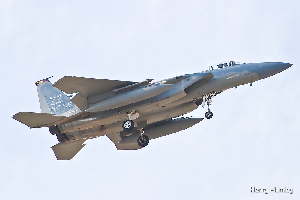 "ZZ AF 85 0121, 18th WG, F-15C Eagle On Approach" by Henry Plumley ...