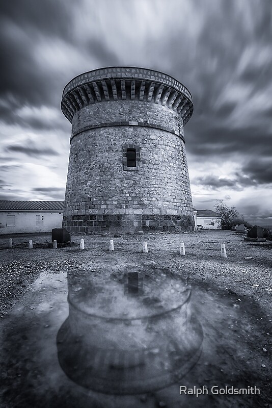 "The watchtower in El Campello after the rain B&W" by Ralph Goldsmith ...