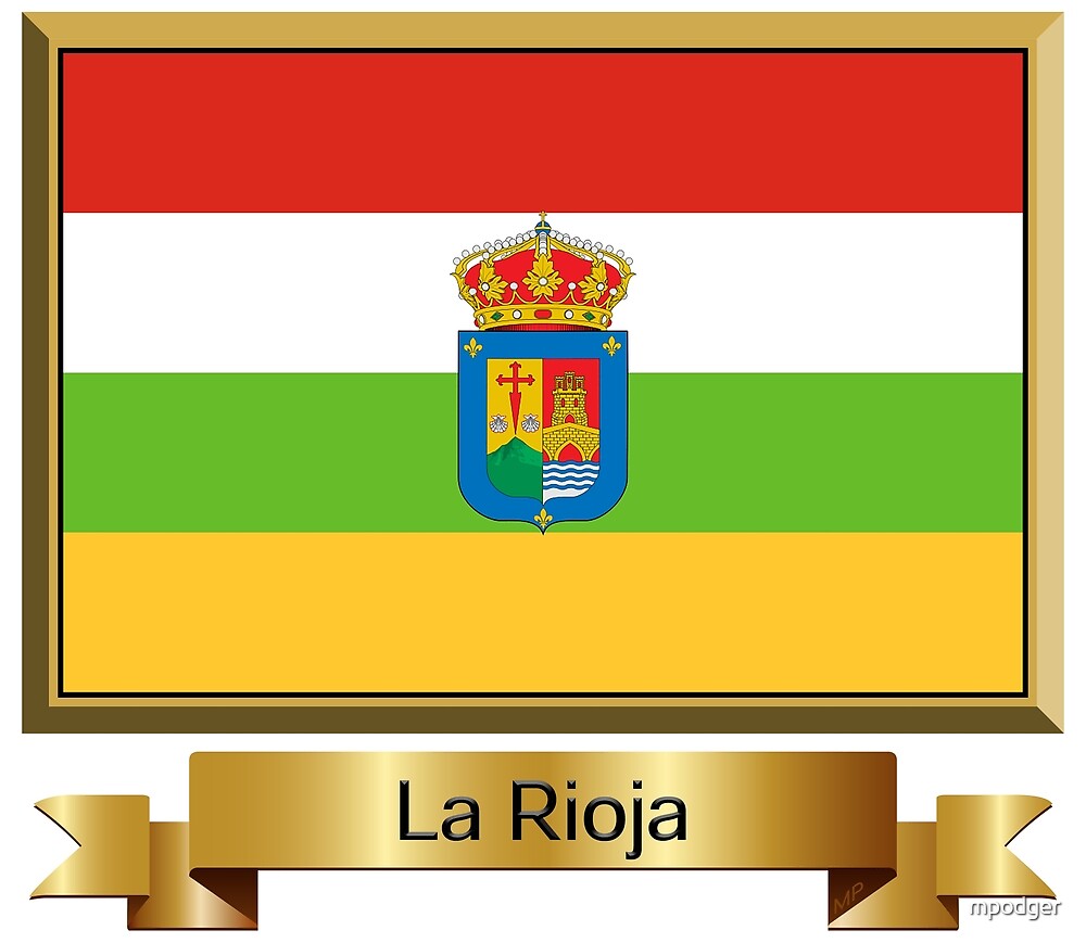 "La Rioja Flag Stickers, Gifts and Products - Named" by mpodger | Redbubble