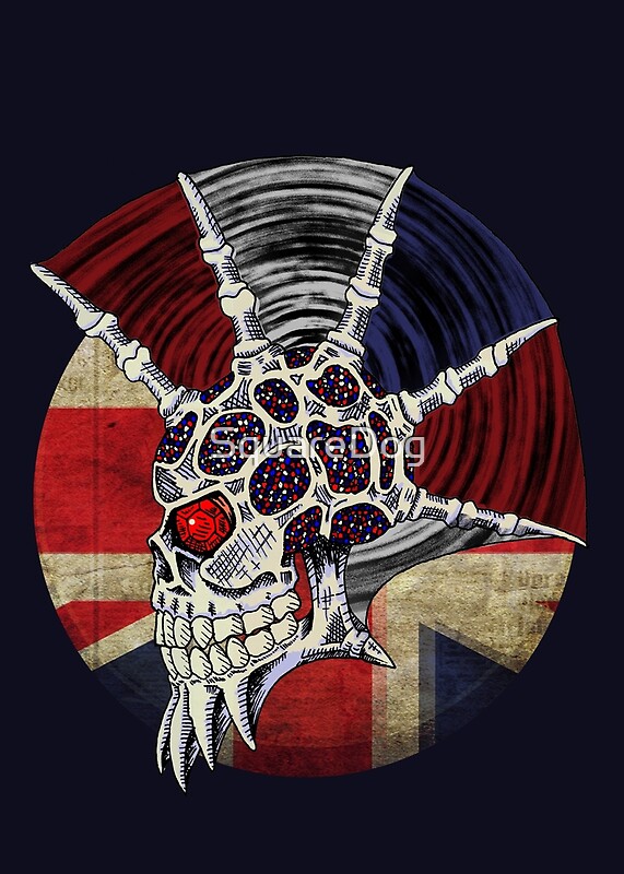 "Punk Skull - Union Jack BG" by Peter Gilmore | Redbubble
