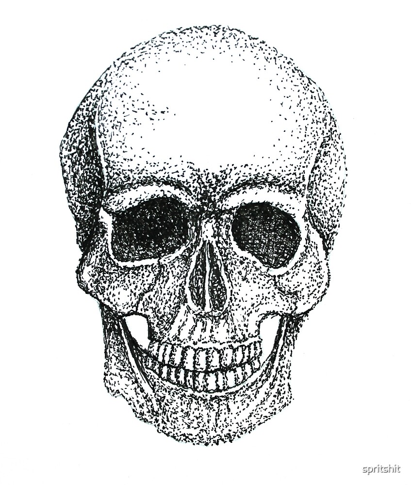 "Skull Dotwork" by spritshit | Redbubble