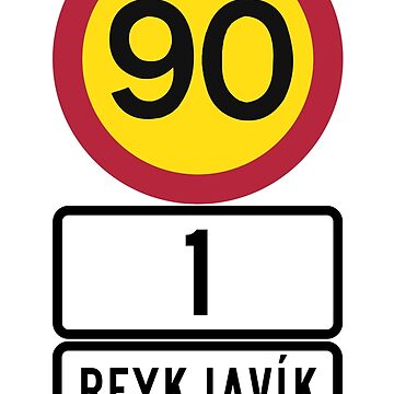 "Iceland Route 1 Ring Road Signs" Sticker for Sale by travelwitheric ...