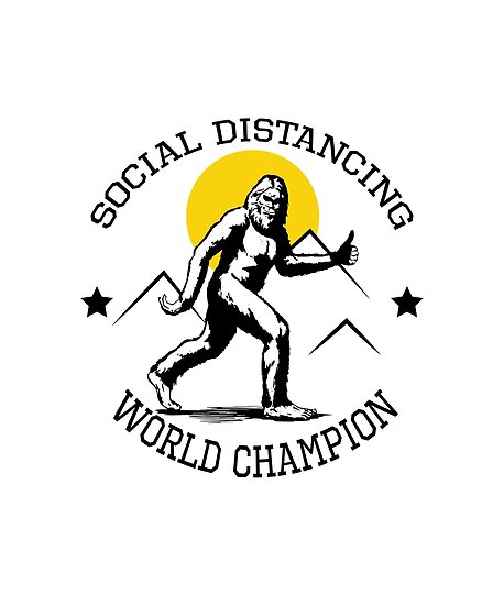 Funny Social distancing world champion Bigfoot funny retro – Handcraftline