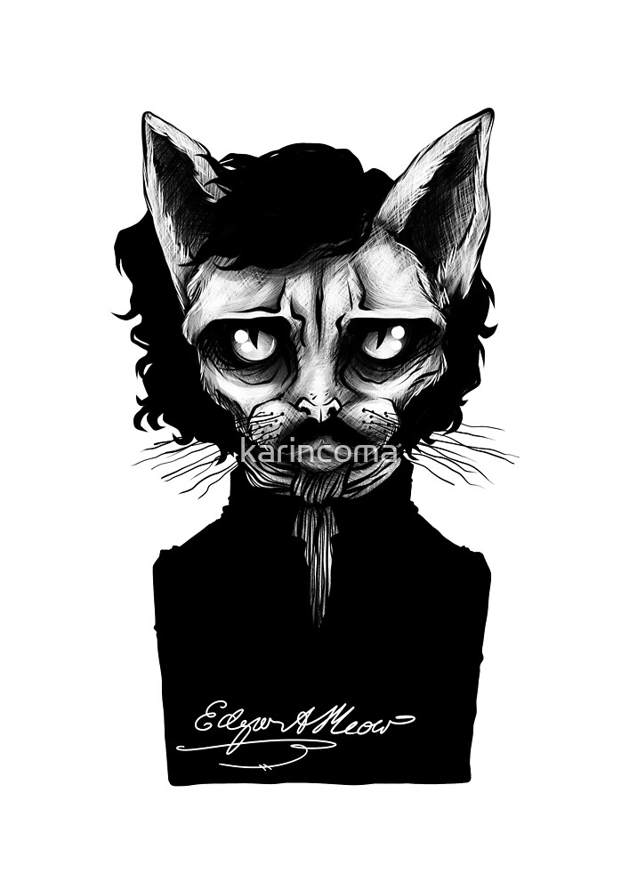 "Edgar Allan Meow" by karincoma | Redbubble