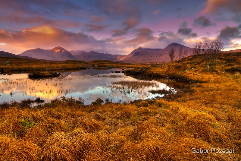 "Rannoch Moor, Glencoe, Scotland" by Gabor Pozsgai | Redbubble