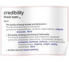 Credibility: Prints | Redbubble