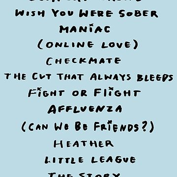 "Kid Krow Tracklist" Sticker for Sale by aestheticqueen | Redbubble