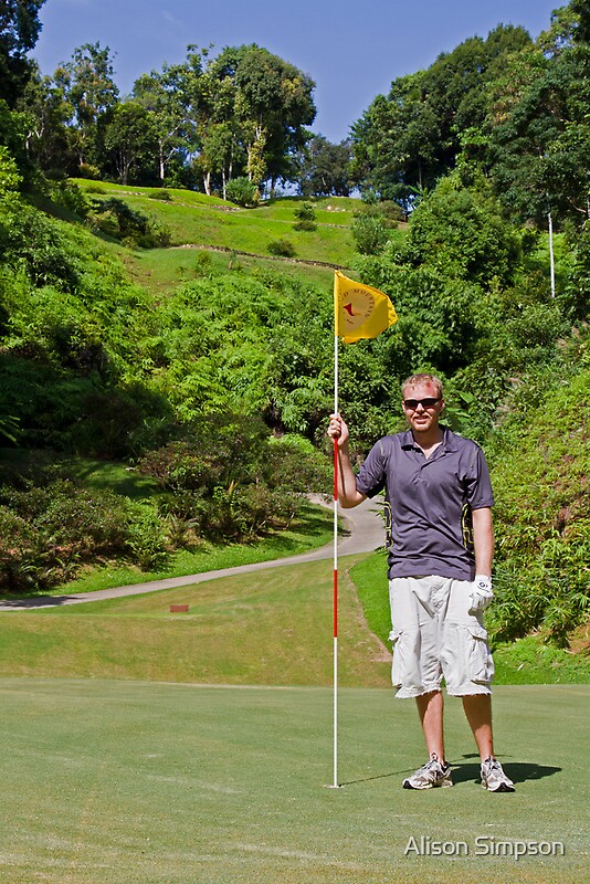 "Zane at the 17th hole of the Red Mountain Golf Club, Phuket, Thailand ...