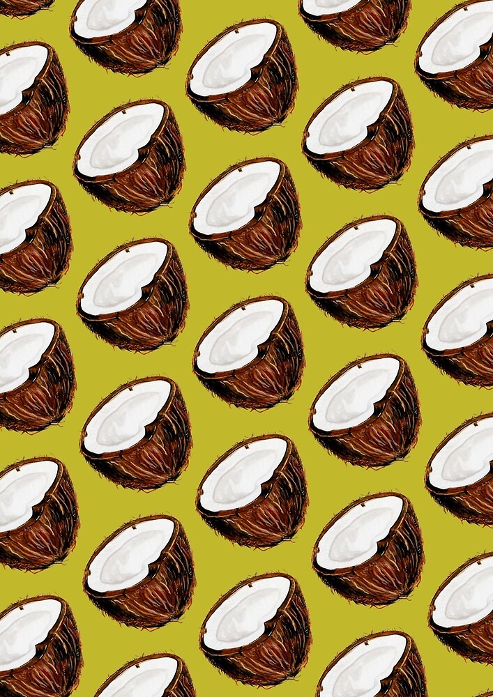 "Coconut Pattern - Green" by Kelly Gilleran | Redbubble