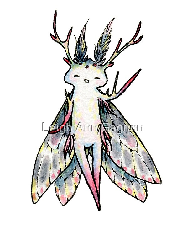 "Happy Moth" by Leigh Ann Gagnon | Redbubble