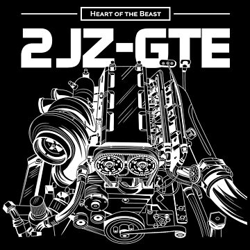 "2JZ GTE Engine - MK4 Supra - JDM Racecar" Classic T-Shirt for Sale by ...
