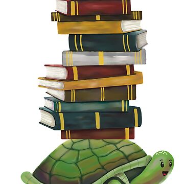 "Turtle Carrying Books" Art Board Print for Sale by SunshineDreams ...
