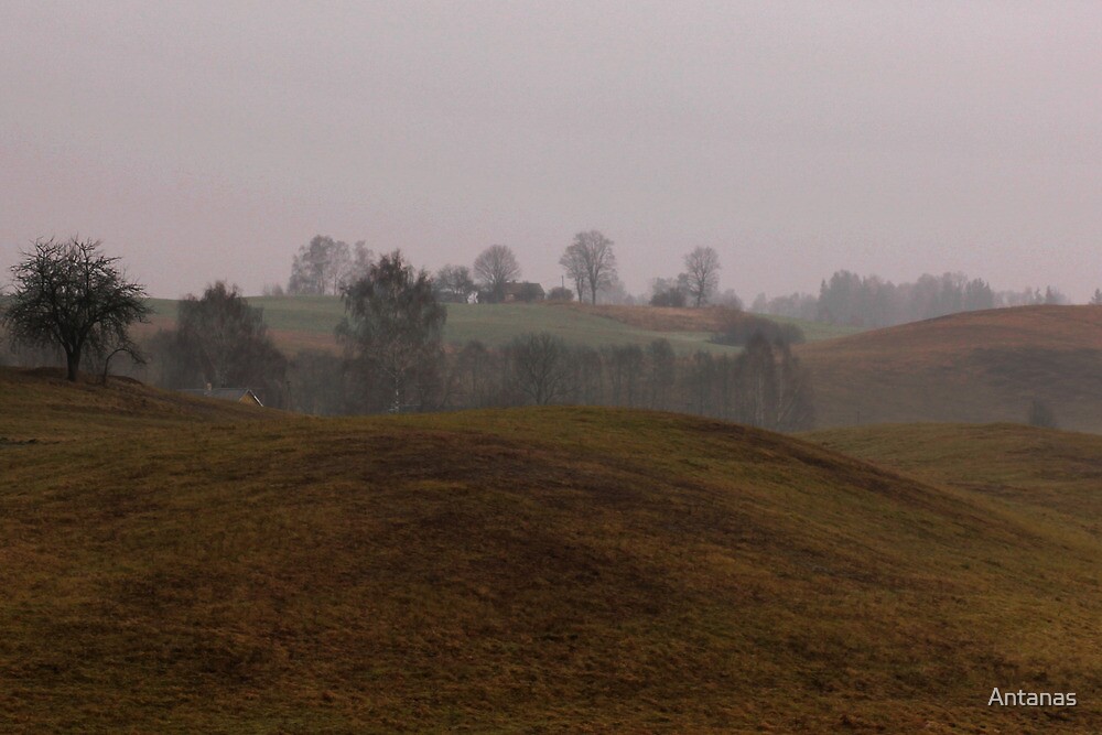 "Winter landscape without snow" by Antanas | Redbubble