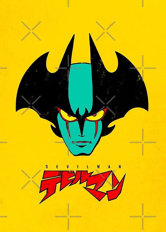 "002b Devilman Head new" by yexart | Redbubble