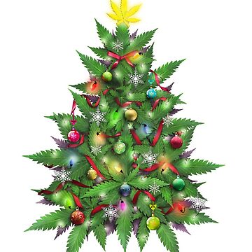 "Marijuana Christmas Tree" Greeting Card for Sale by TinaGraphics ...