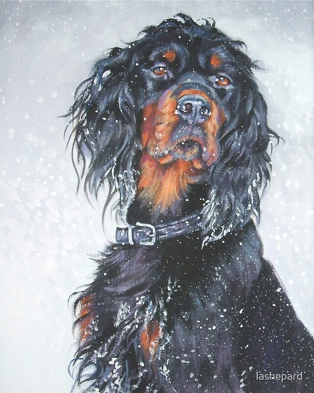 "Gordon Setter Fine Art Painting" by lashepard | Redbubble