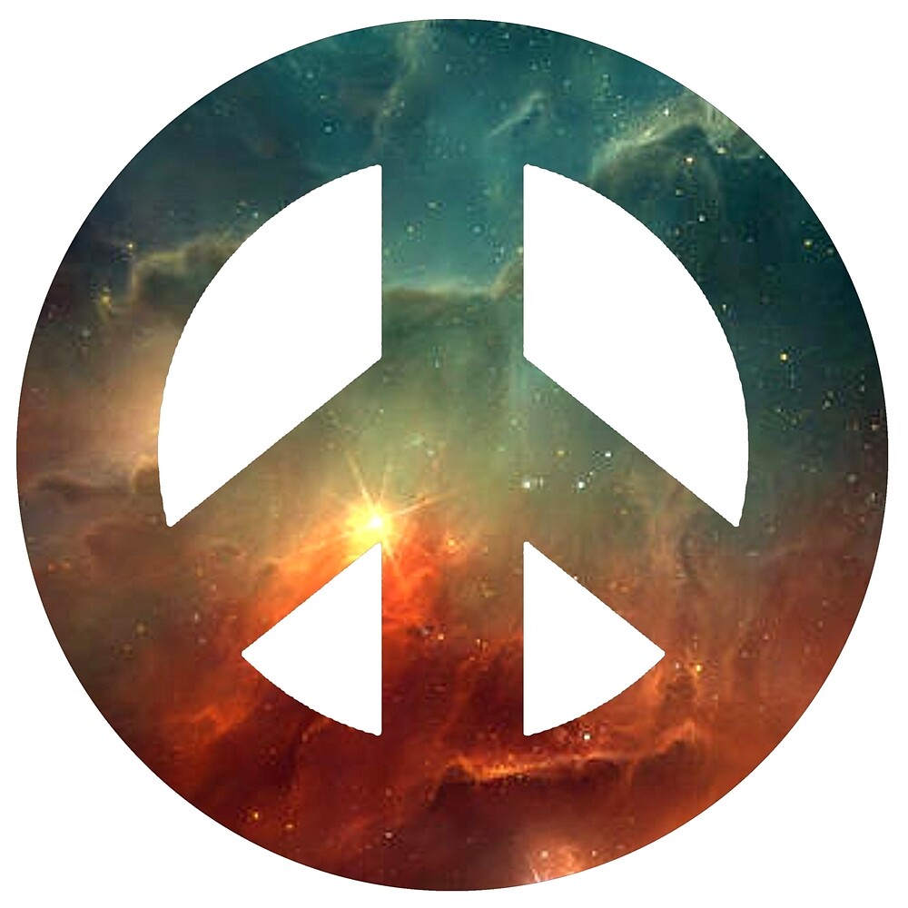 "Galaxy Peace Symbol" by ZipZapAttack | Redbubble