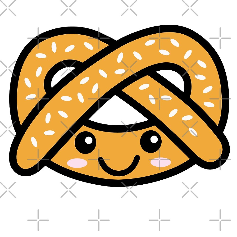 "Cute Kawaii Pretzel Sticker" by DetourShirts | Redbubble