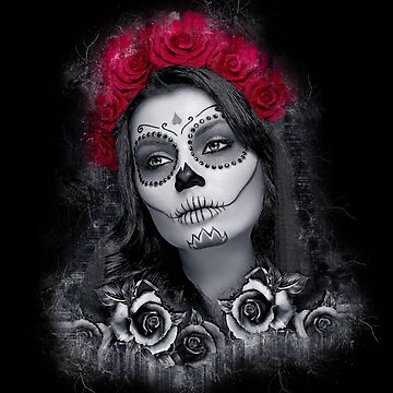 "Catrina Calavera Roses" Art Board Print for Sale by FernandoSimpson ...