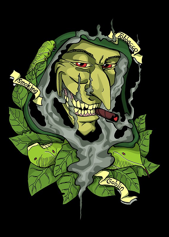"Tobacco Smoking Goblin" by GuzDesign | Redbubble