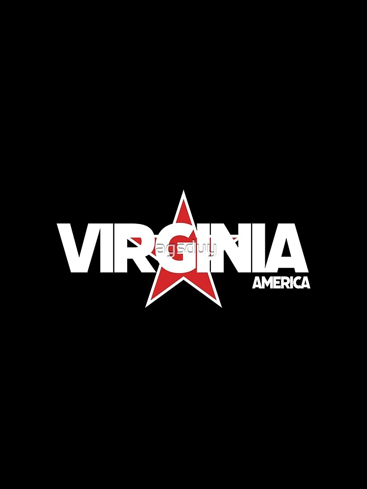 "Virginia - America including Red Star Background" by agsduy | Redbubble