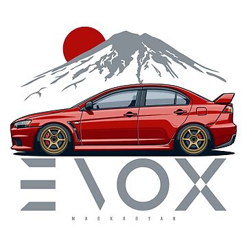 "Lancer Evo X" Sticker for Sale by OlegMarkaryan | Redbubble