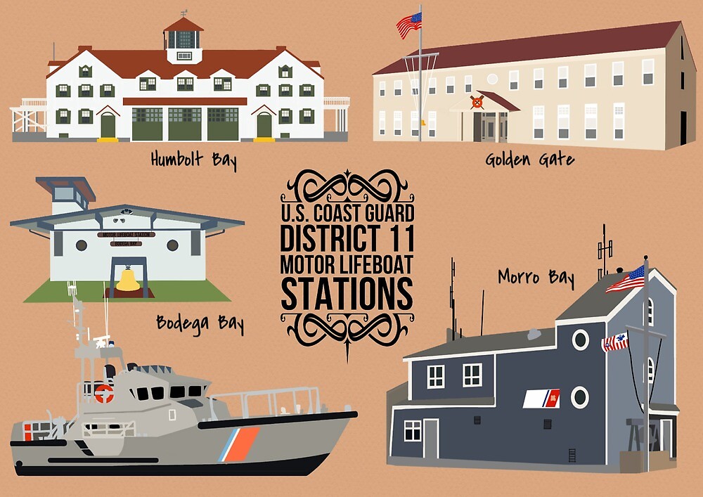 "Coast Guard D11 Motor Lifeboat Stations" by AlwaysReadyCltv | Redbubble