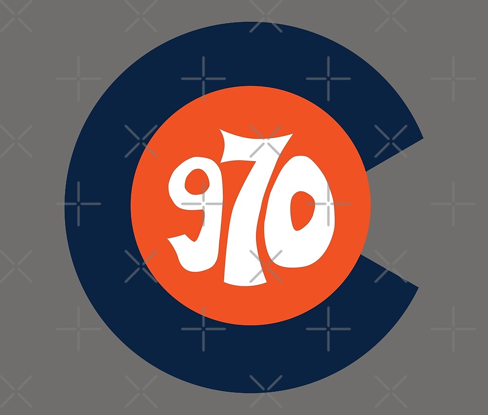 "Hand Drawn Colorado Flag 970 Area Code Broncos" by itsrturn | Redbubble