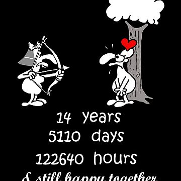 "14th Wedding Anniversary Gift For Him Her 14 Years Together 14th Year ...