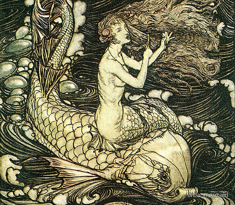"Victorian Mermaid Illustration" by urbanmermaid | Redbubble
