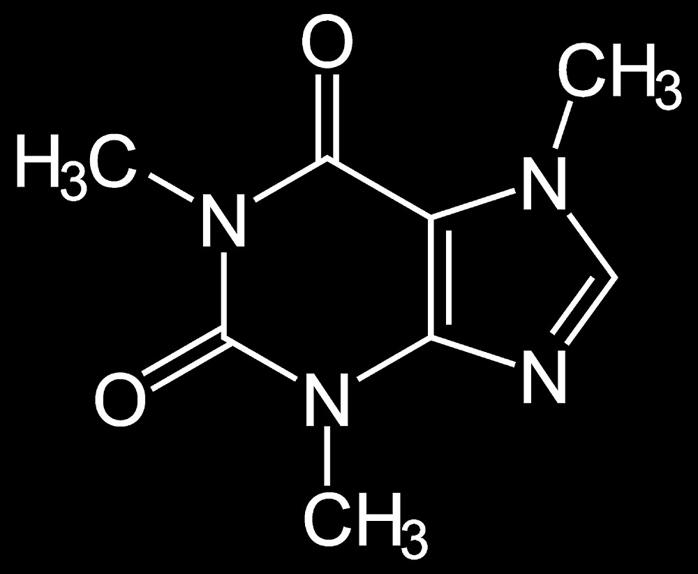 "Caffeine chemical compound structure" by mosfunky | Redbubble