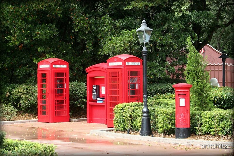 "British Red Telephone Box And Pillar Box" by anitahiltz | Redbubble