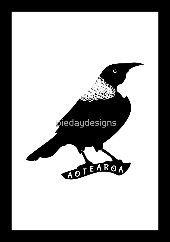 "Tui | New Zealand Native Bird" by piedaydesigns | Redbubble